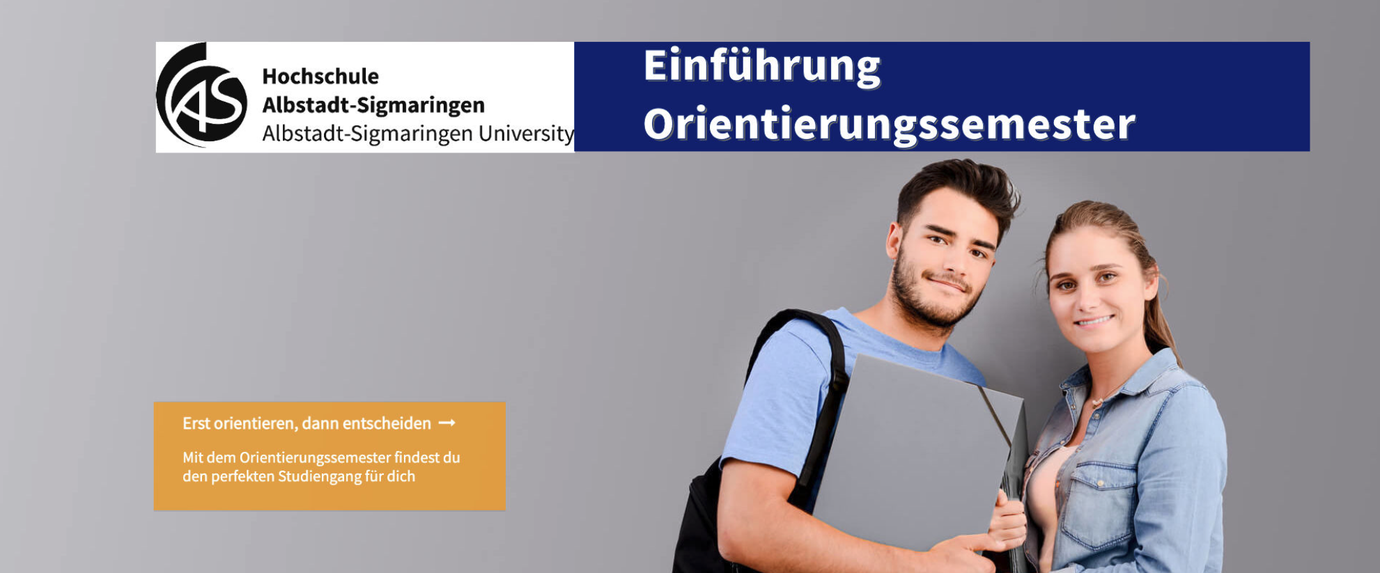 Inhalt: Orientierungssemester: HS-AlbSig - IZL-Plattform